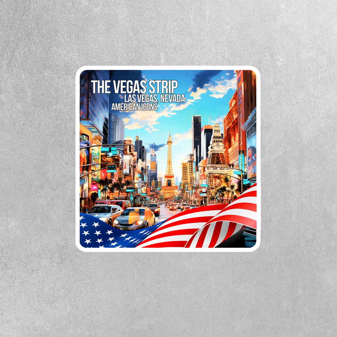Las Vegas Strip Sticker | Vegas Sticker | Las Vegas Sticker - Etsy