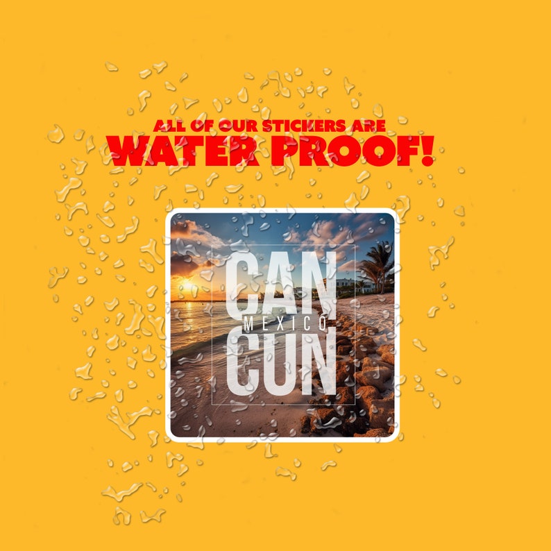 Cancun Mexico Sticker | Mexico Beach Sticker - Etsy