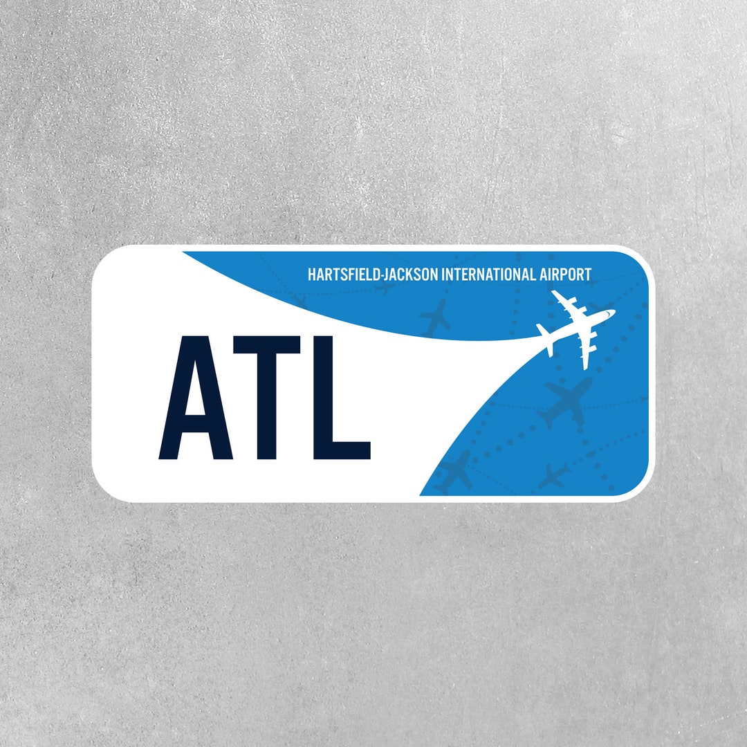 ATL Airport Code Sticker | IATA Code Stickers | Hartsfield-jackson ...