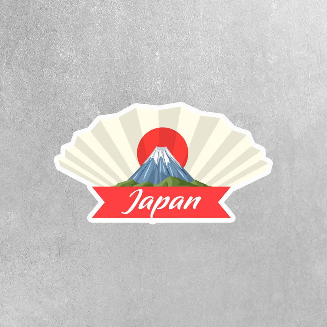 Japan Sticker | Japan Volcano Sticker | Japan Travel Sticker - Etsy