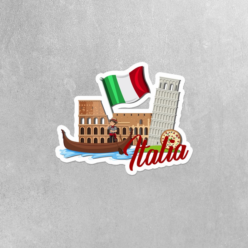 Italy Sticker Italia Stickers Italian Stickers | Etsy
