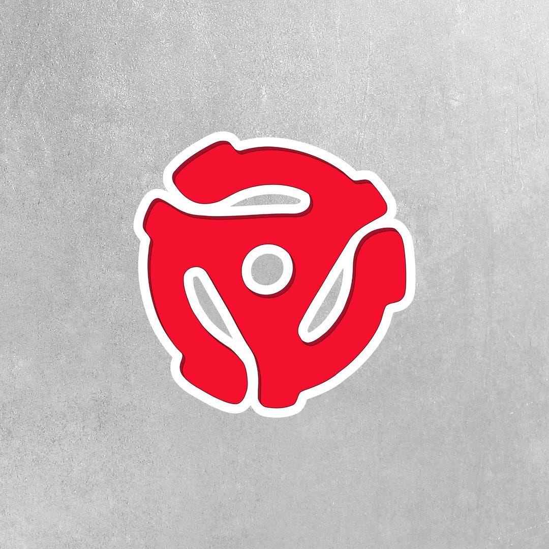 45 Record Adaptor Sticker | Vinyl Record Accessories | Retro Music ...