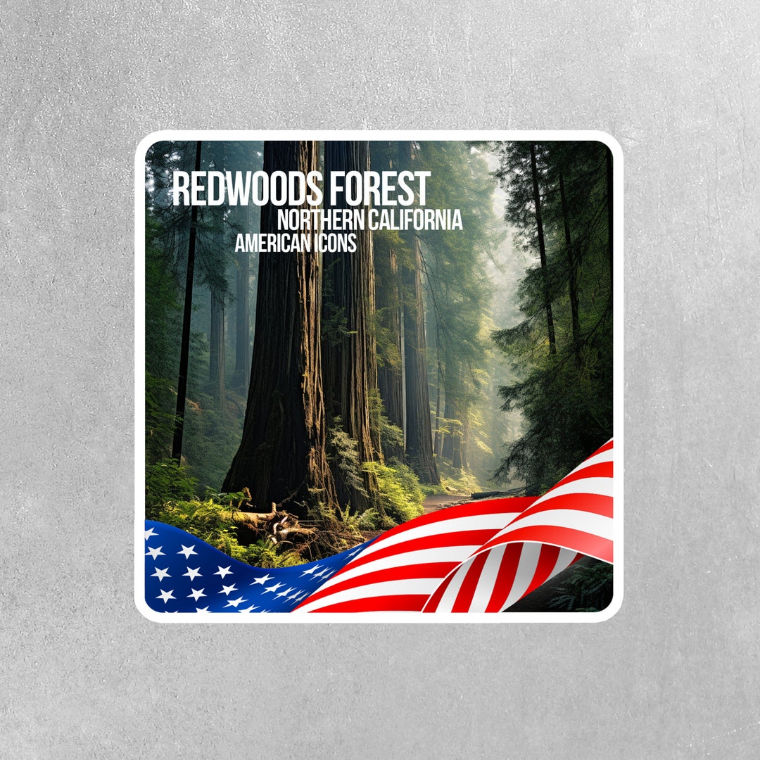 California Redwoods Sticker | Redwood Forest Sticker | California ...