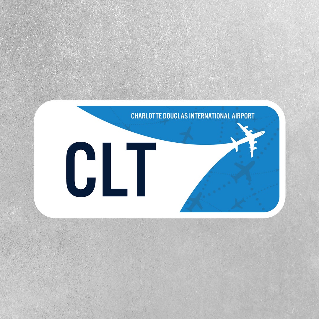 CLT Airport Code Sticker | IATA Code Stickers | Charlotte Douglas ...