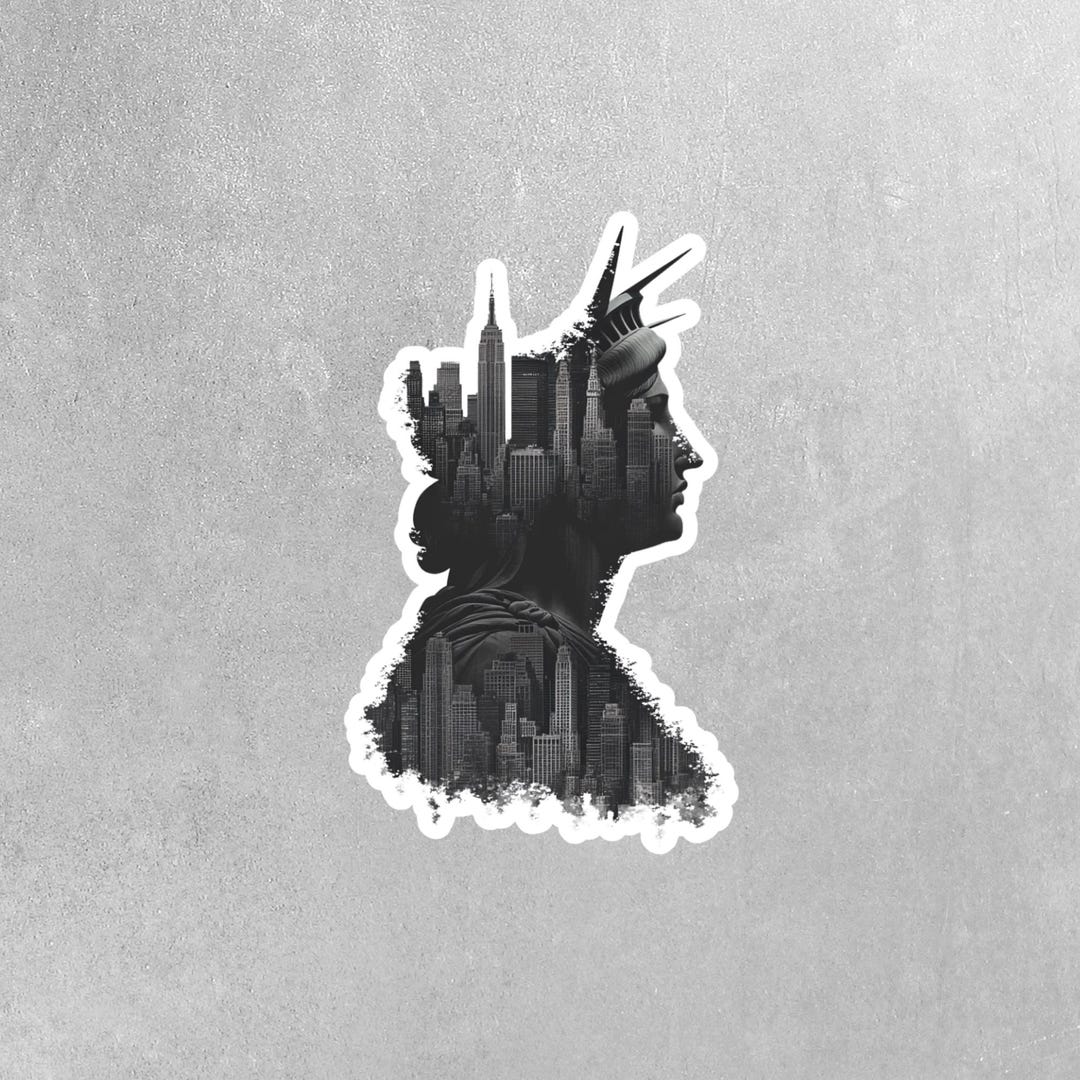 Statue of Liberty Sticker | New York Souvenir Decal for Laptops, Water ...