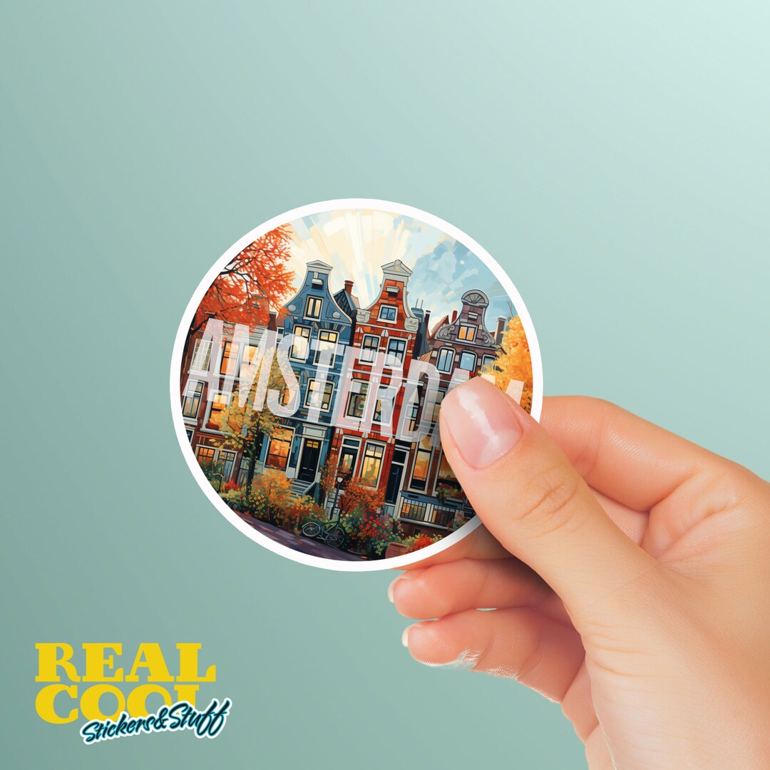 Amsterdam Sticker Amsterdam Buildings Sticker the - Etsy