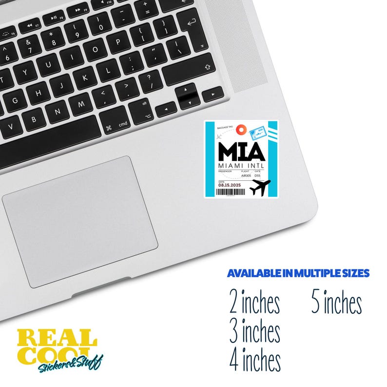 MIA Luggage Tag Sticker | Aviation Stickers | Miami Airport Sticker - Etsy