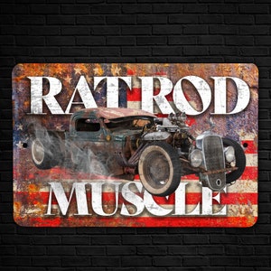 Rat Rod Sign | American Muscle Car Sign | Man Cave Signs - Etsy