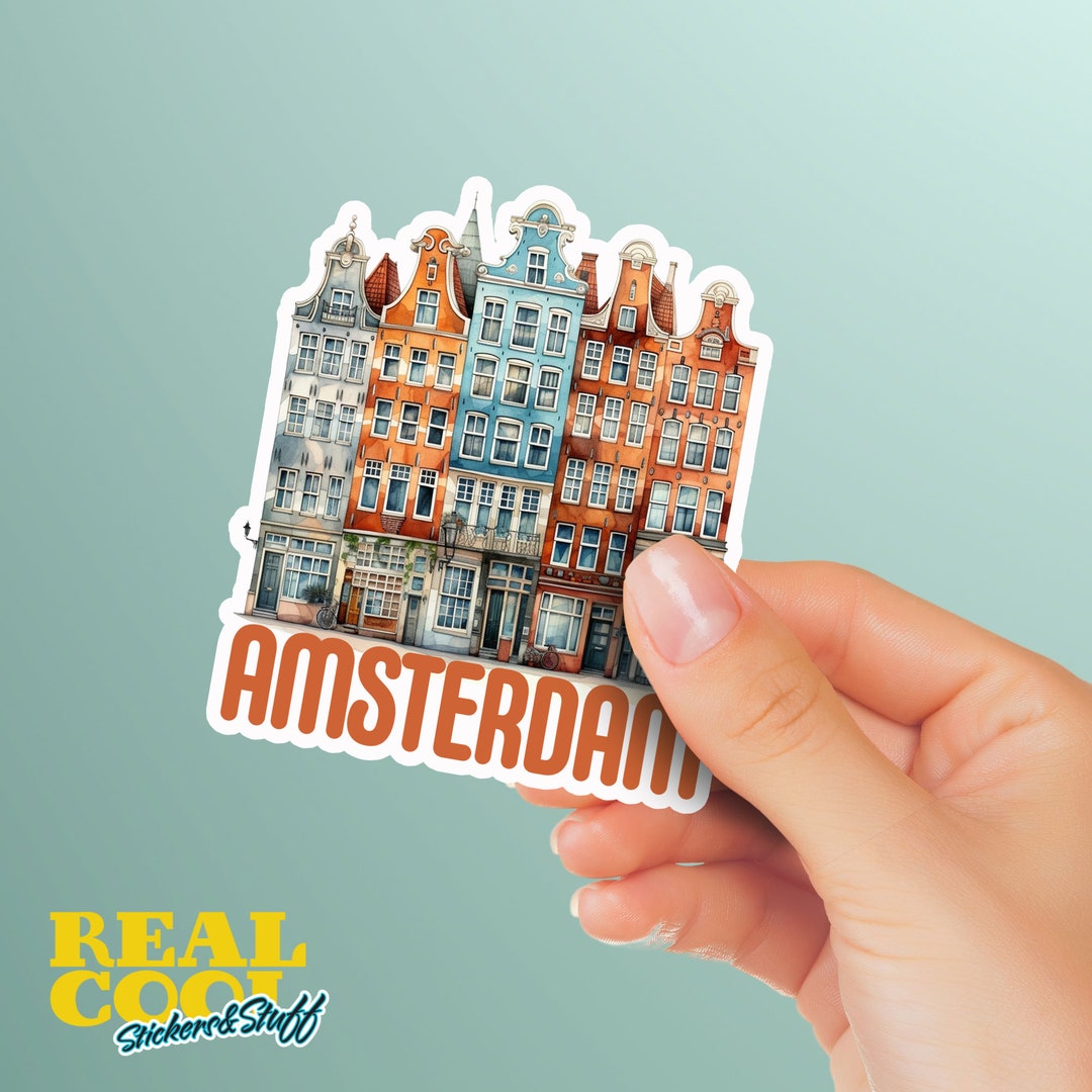 Amsterdam Sticker Amsterdam Buildings Sticker the Netherlands Sticker ...