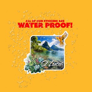 St. Lucia Sticker | Saint Lucia Sticker - Etsy
