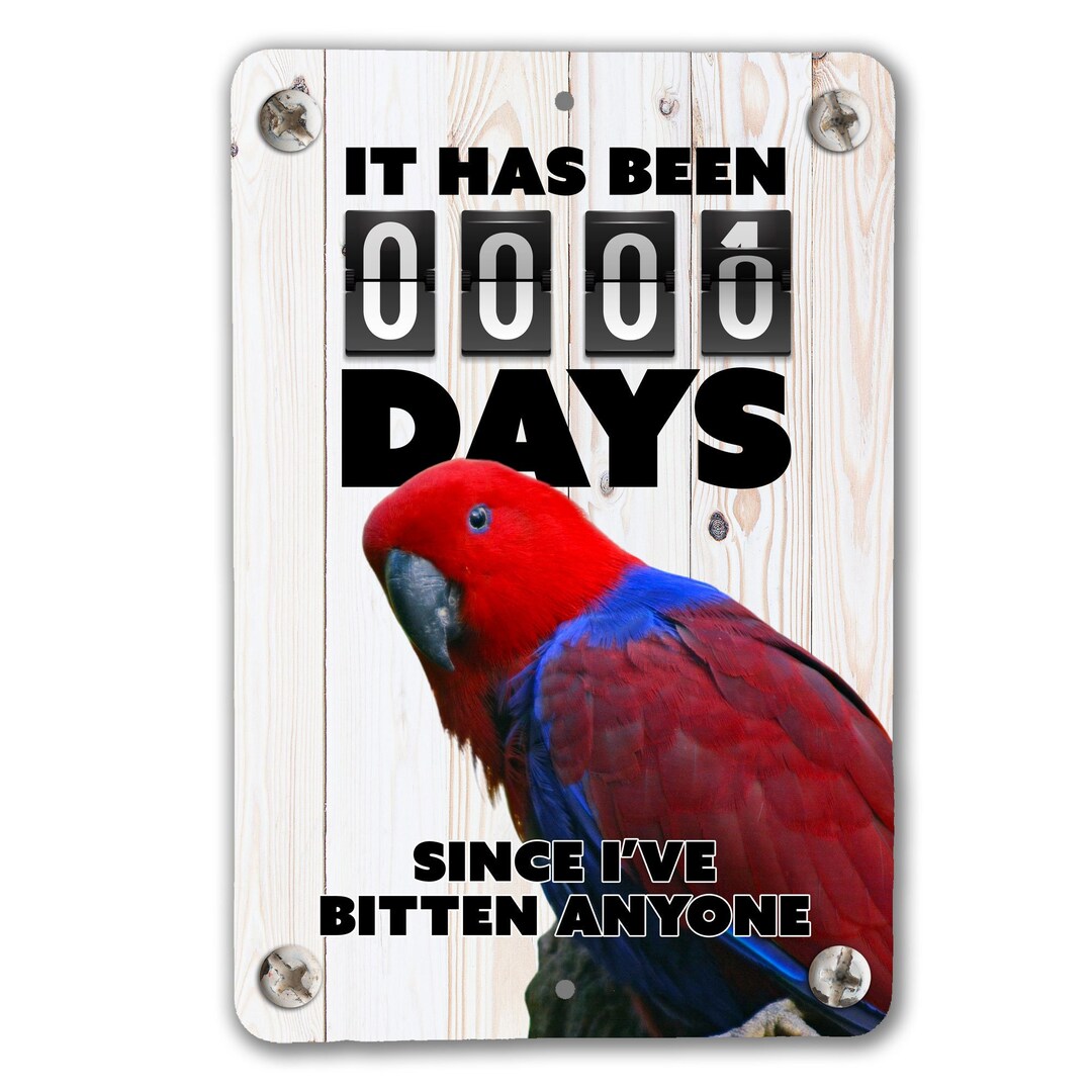 Eclectus Parrot Bite Sign | Red Eclectus Parrot Sign - Etsy