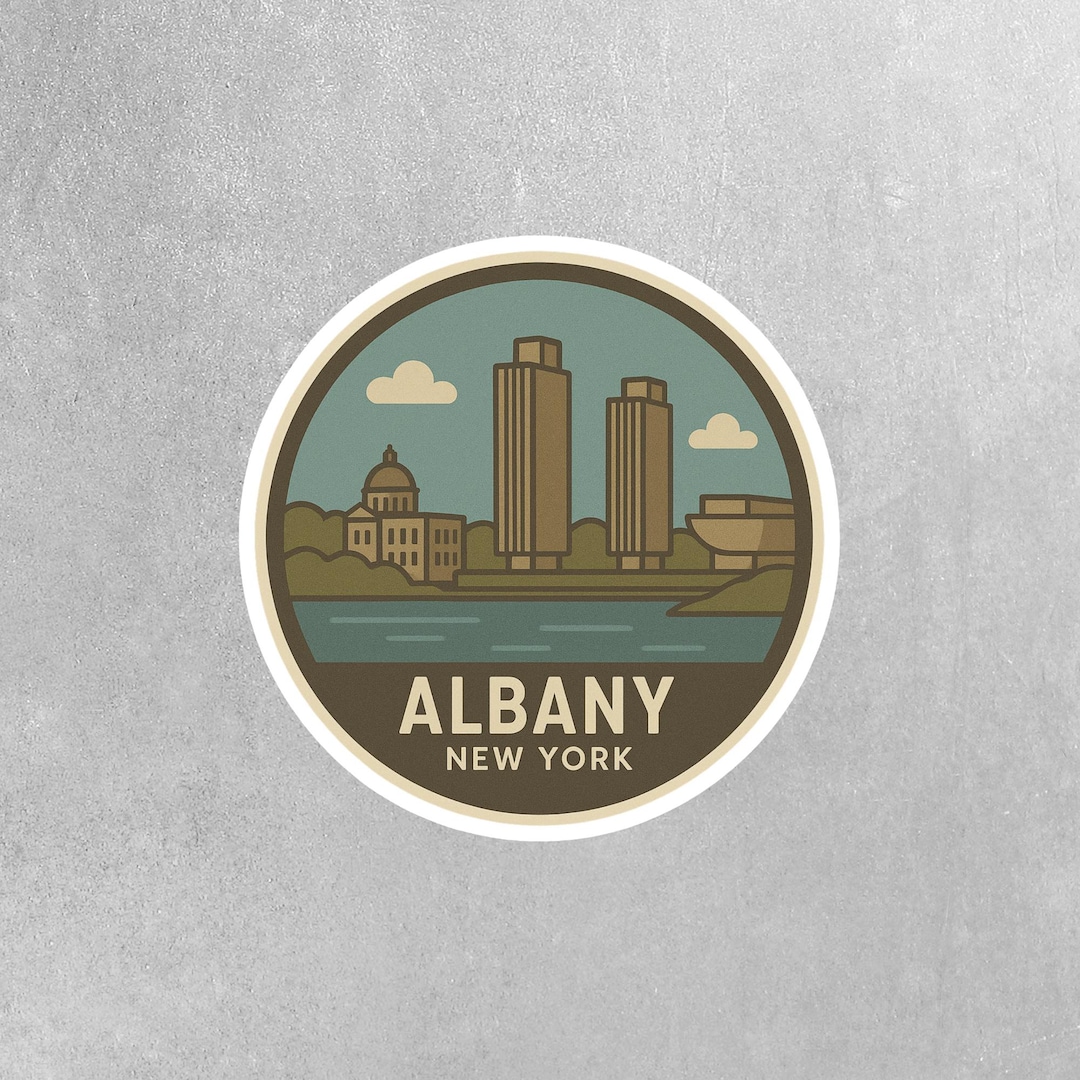 Albany Sticker | Albany New York Travel Decal | Albany Illustration ...