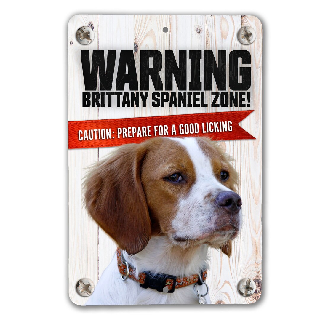 Warning Brittany Zone Sign | Dog Warning Sign | Brittany Sign - Etsy