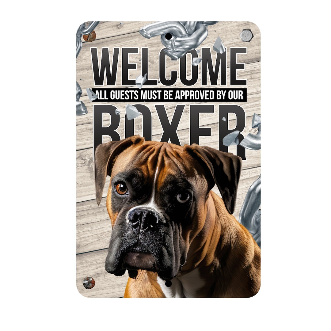 Boxer Welcome Sign | Boxer Sign - Etsy