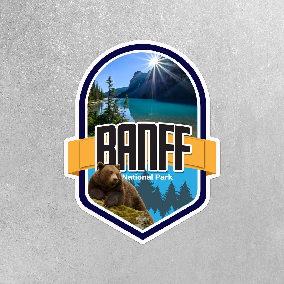 Banff National Park Sticker, Canada Sticker - Travel Stickers ...
