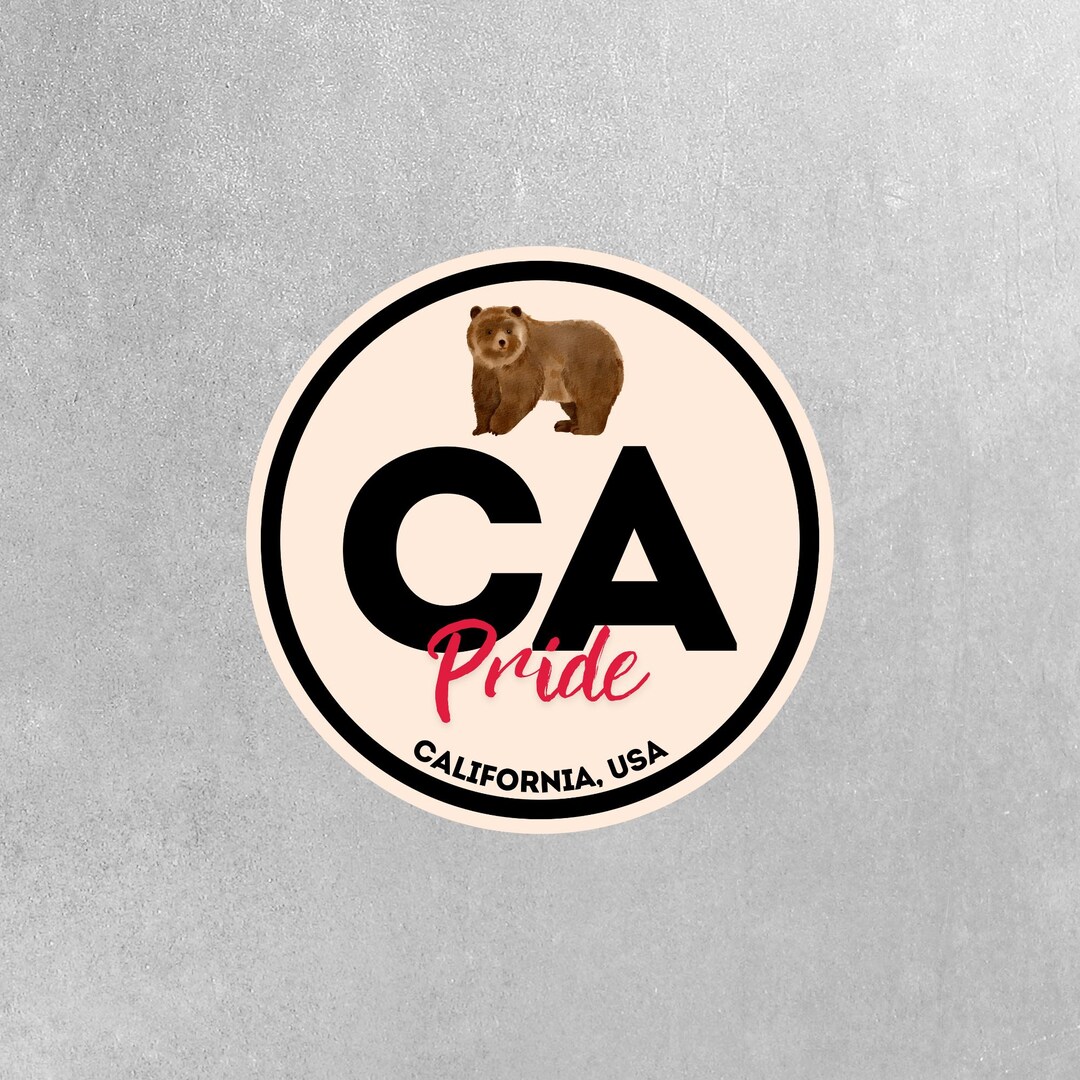 California Pride Sticker - California State Abbreviation Decal for Car ...