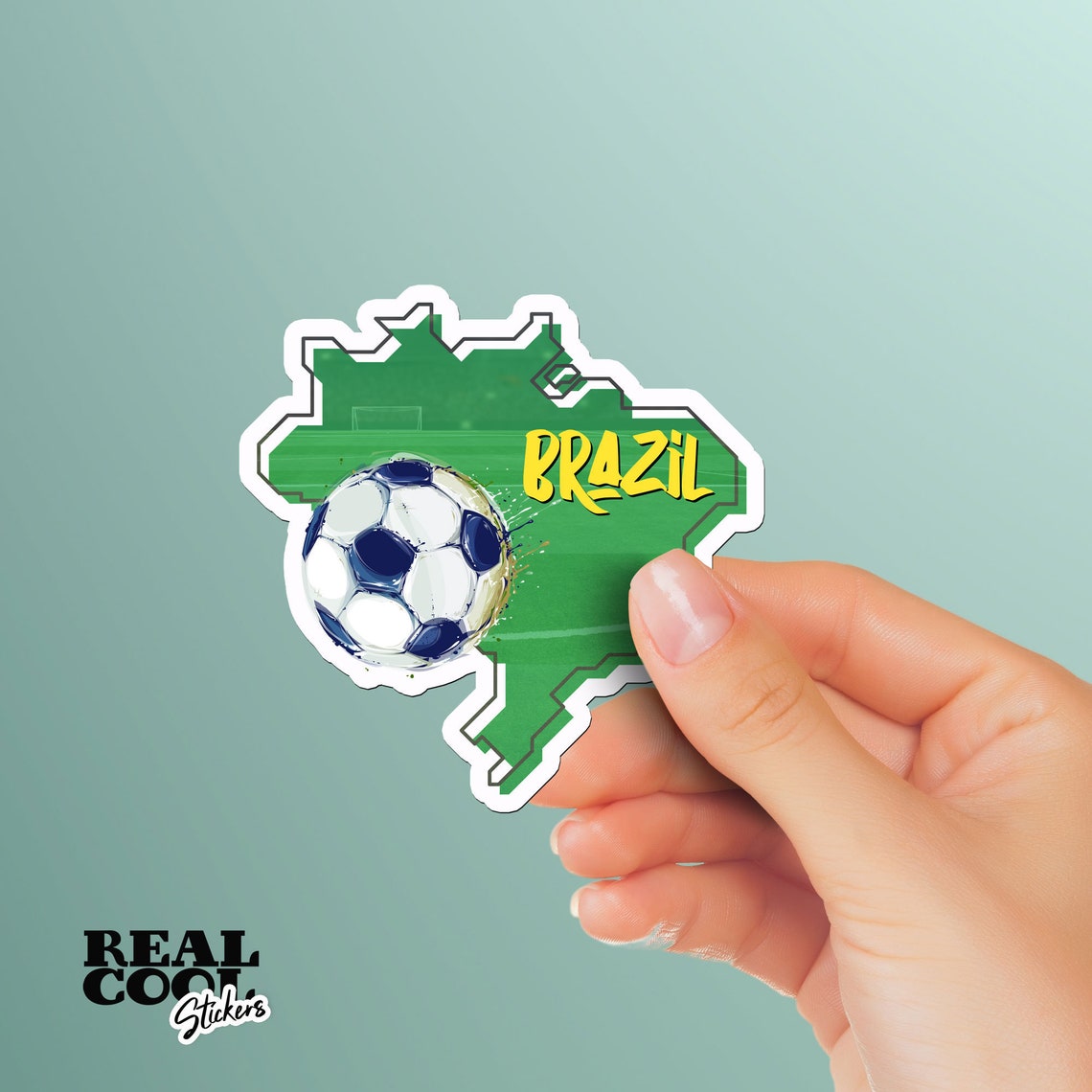 Brazil Soccer Sticker Brazil Sticker Brazil Futbol Sticker - Etsy
