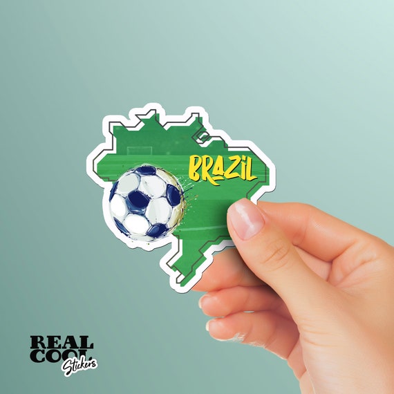 Brazil Soccer Sticker Brazil Sticker Brazil Futbol Sticker | Etsy