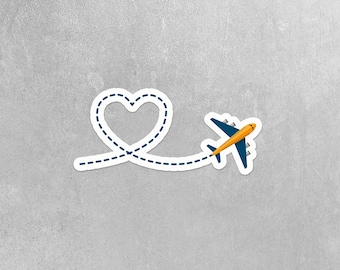 Airplane Blue Sticker - Etsy