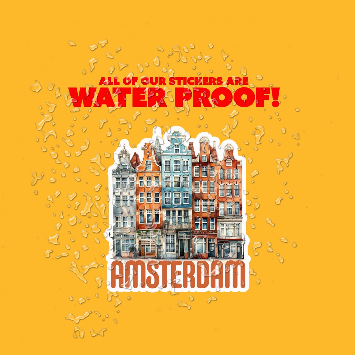 Amsterdam Sticker | Amsterdam Buildings Sticker | the Netherlands ...