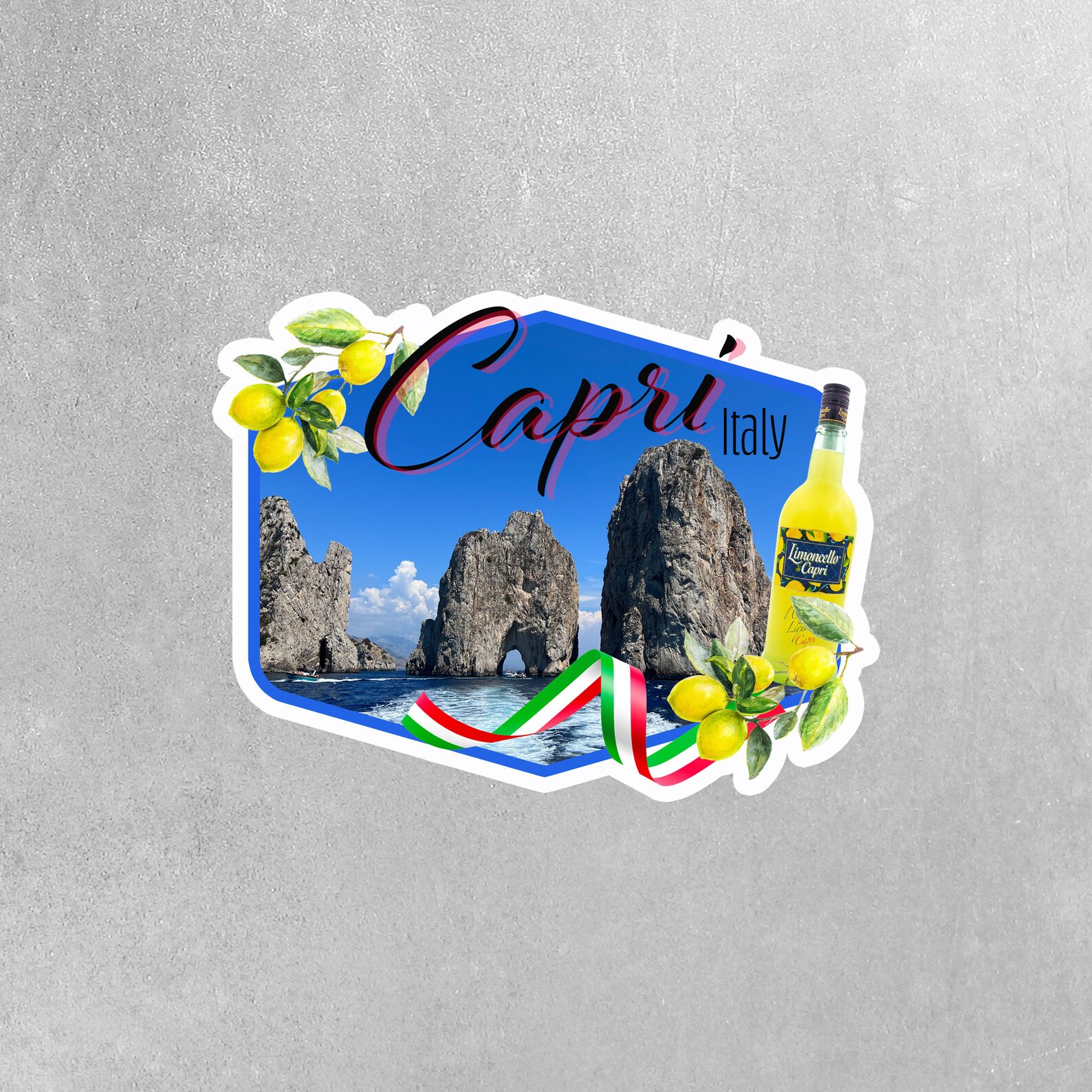 Capri Italy Sticker | Isle of Capri Sticker | Limoncello Sticker - Etsy