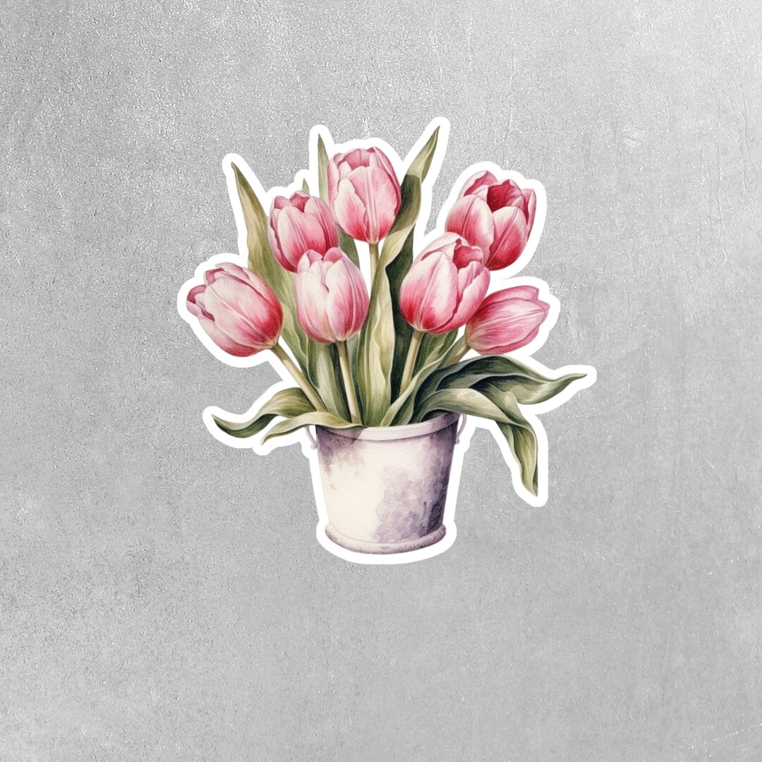 Tulips Sticker | Tulips Sticker | Flower Stickers | Tulips in Flower ...