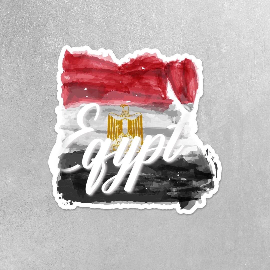 Egypt Sticker | Egypt Decal | Egypt Flag Sticker - Etsy