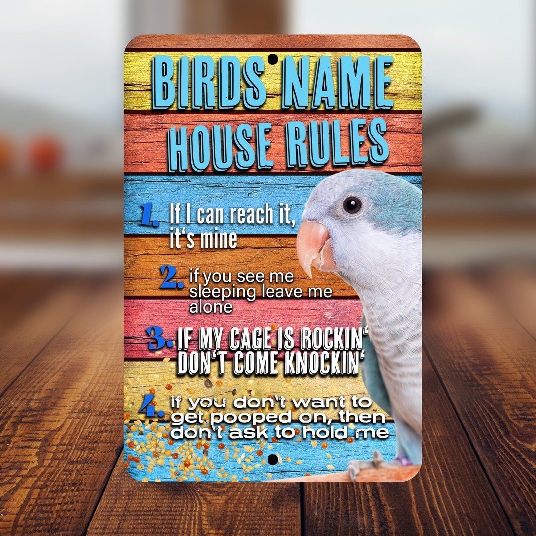 Blue Quaker House Rules Sign | Personalized Quaker Sign Rustic | Quaker ...