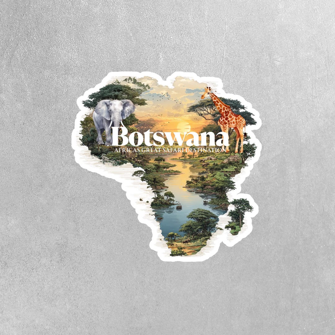 Botswana Sticker | African Safari Sticker | Botswana Decal - Etsy