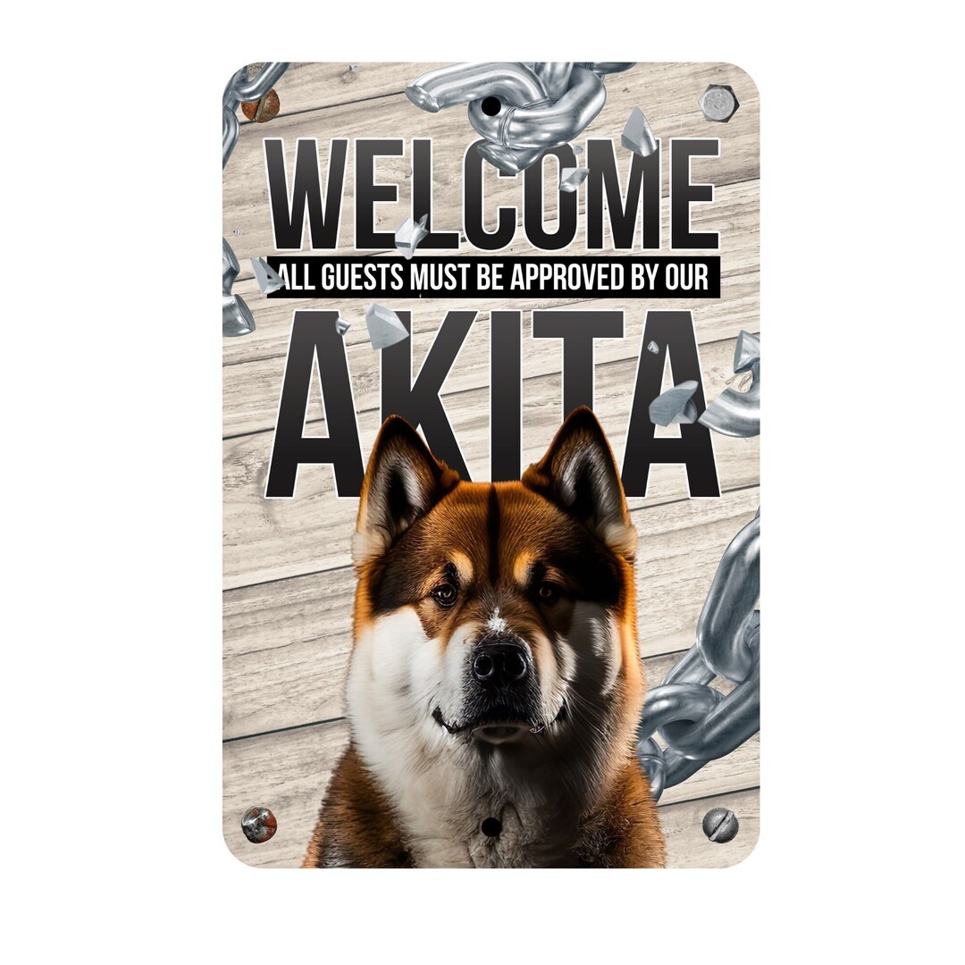 Akita Inu Welcome Sign | Akita Sign - Etsy