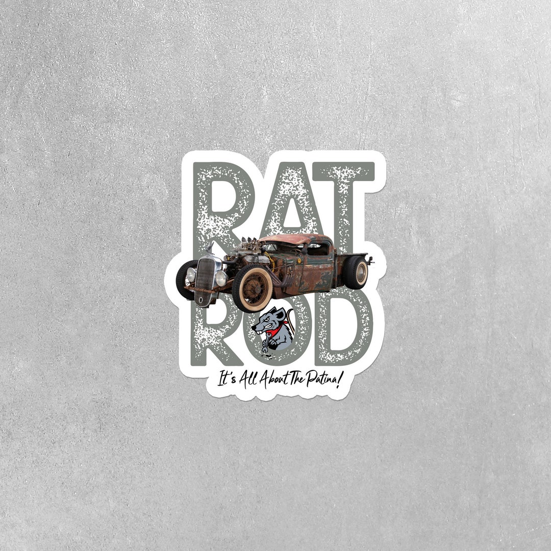 Rat Rod Sticker - Chevy Rat Rod Pick-up Decal - Classic Car Stickers - Etsy