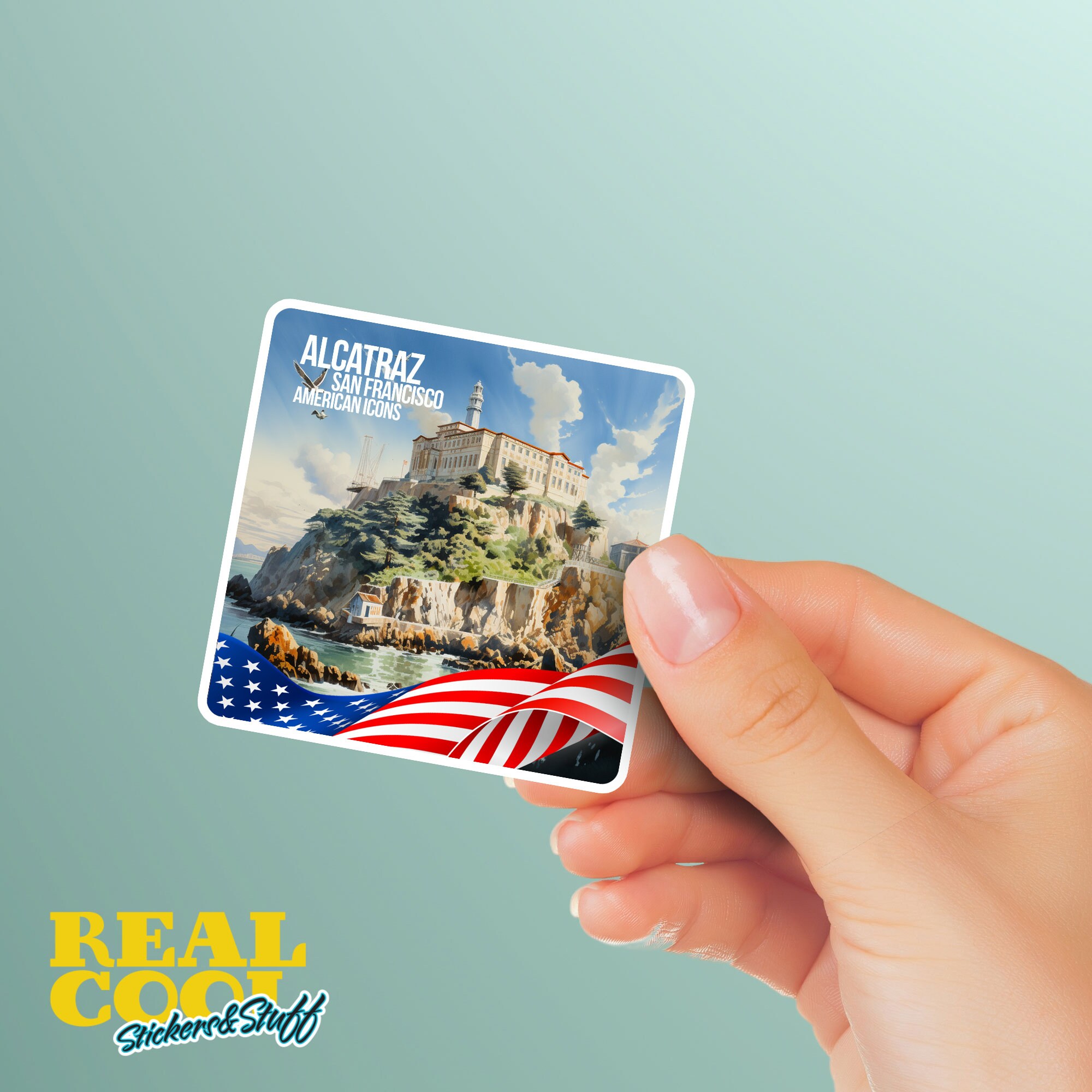 Alcatraz Sticker | San Francisco Sticker | California Stickers ...