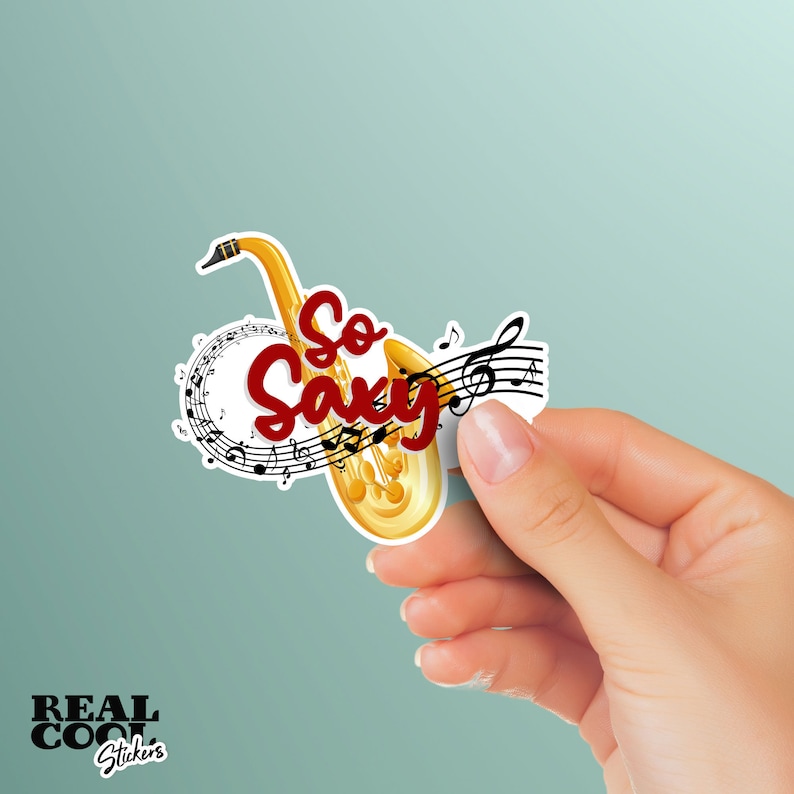 So Saxy Sticker Saxophone Decal Saxophone Stickers | Etsy