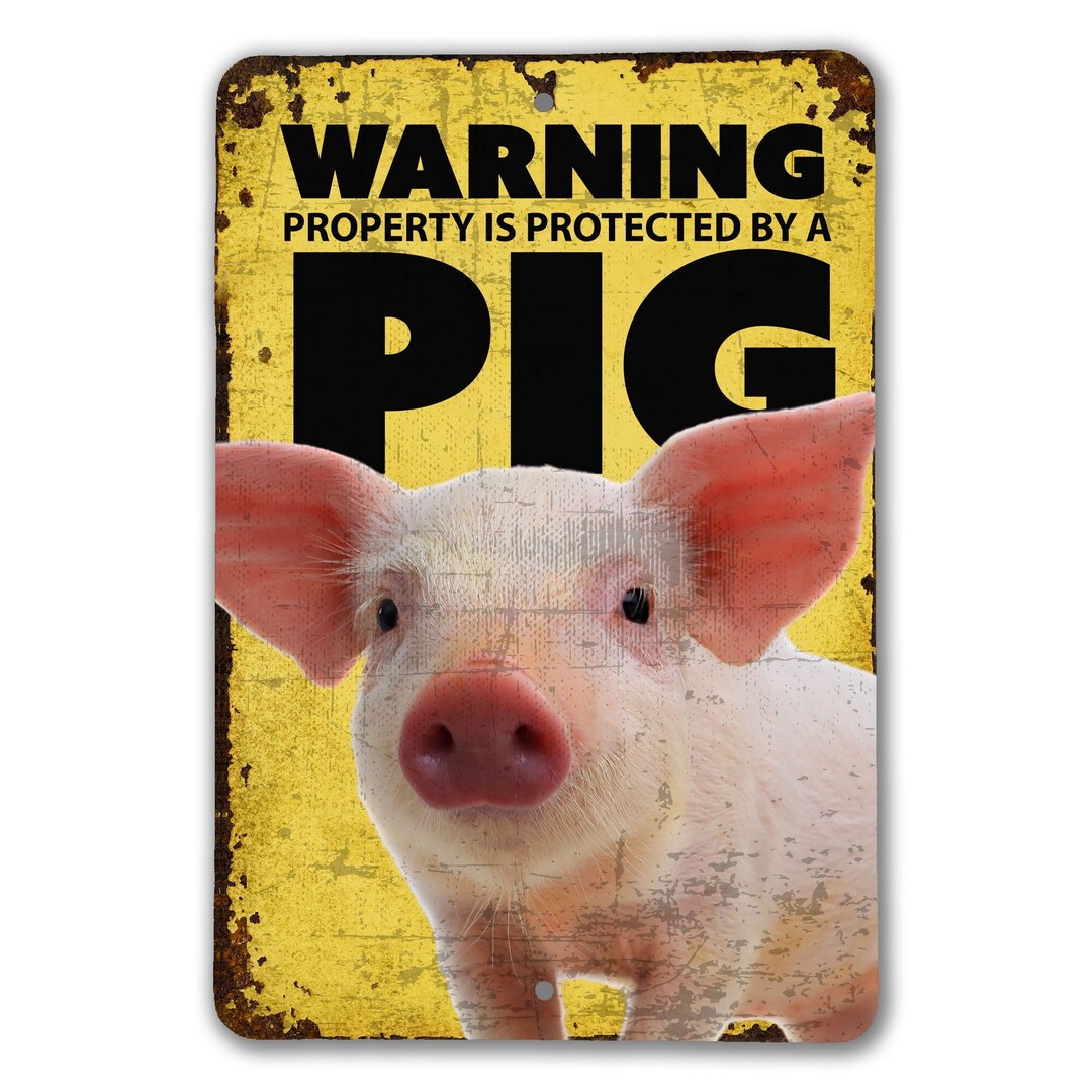 Warning Pig Sign | Pig Warning Sign | Pig Glider Sign - Etsy