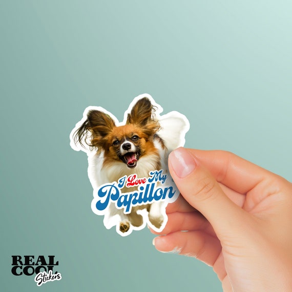 Papillon Sticker Papillon Decal Papillon Dog - Etsy