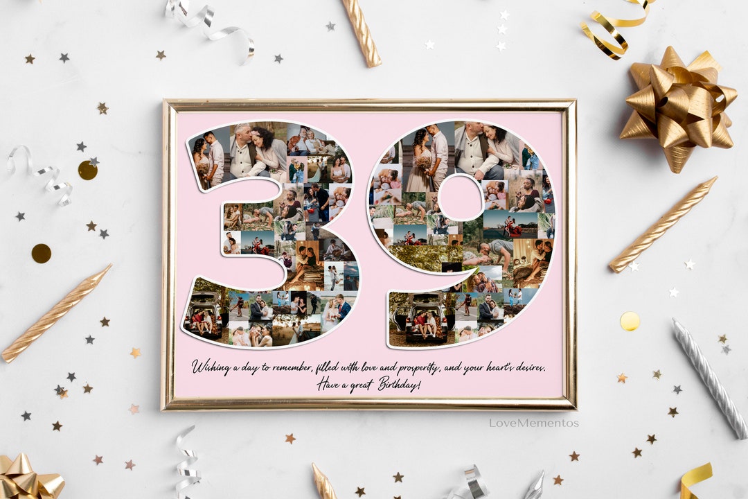 39th Birthday Gift for Her & Him, 39 Year Old Gift for Men Women, Happy ...
