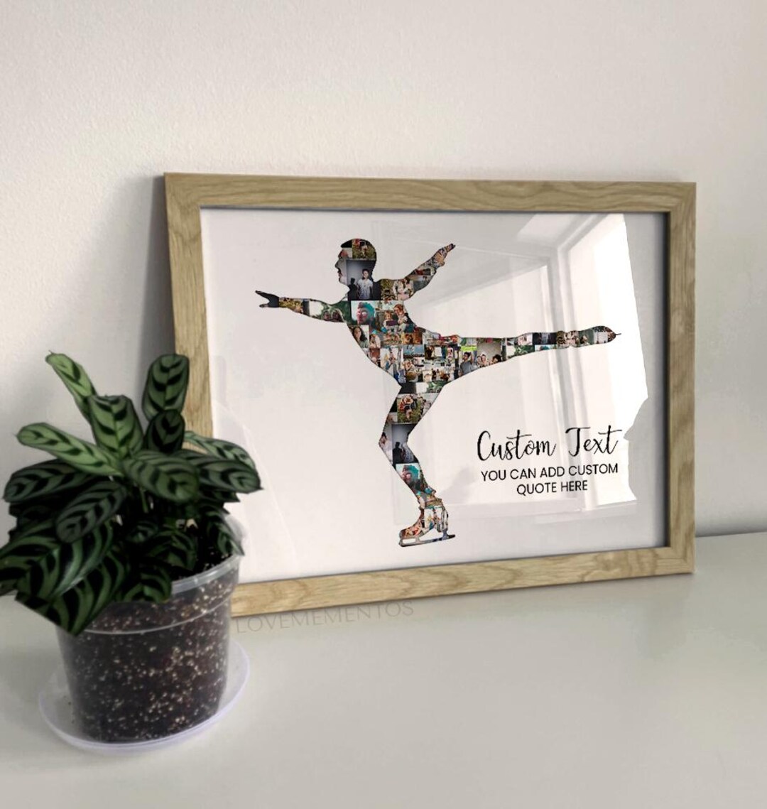 Custom Male Figure Skater Gift, Male Ice Skater, Ice Skate Male Photo ...
