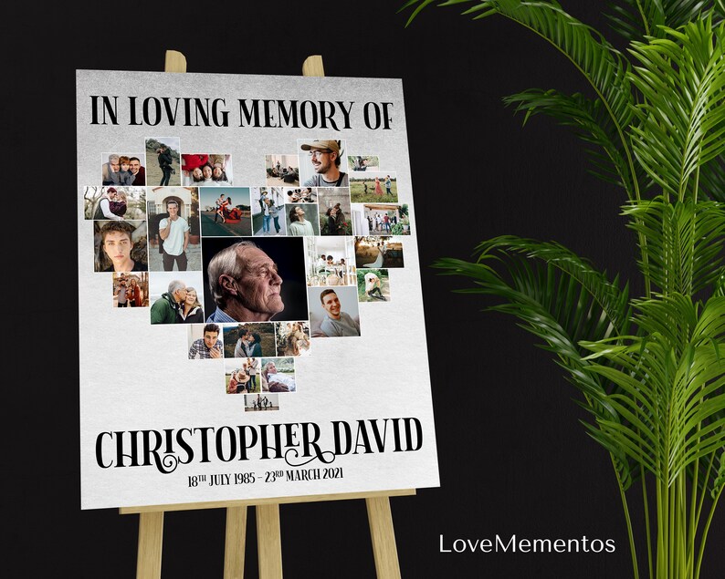 Funeral Poster Template Celebration of Life Poster in Loving | Etsy