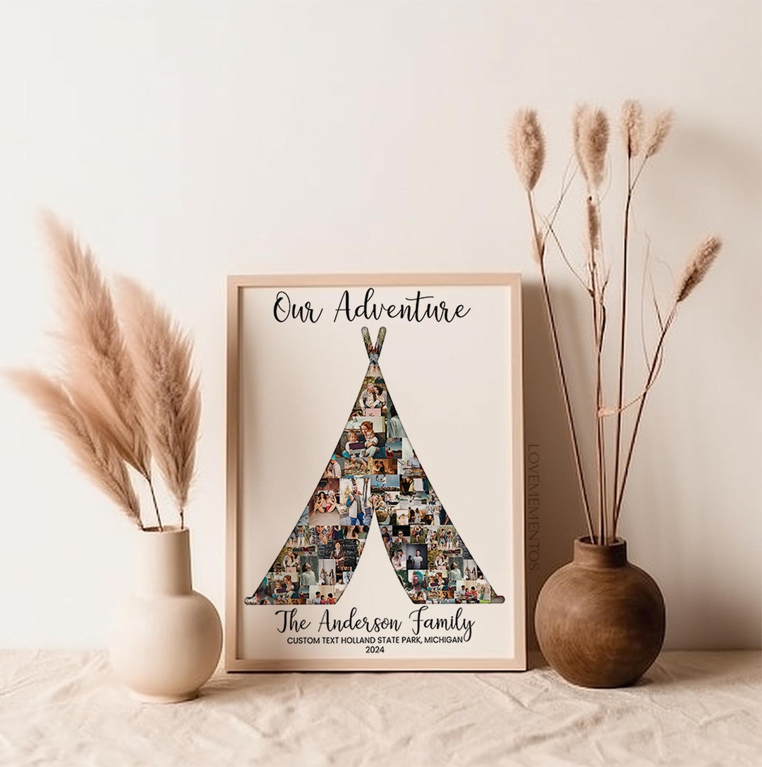 Family Camping Trip Photo Collage, Family Camping Sign, Family Summer ...