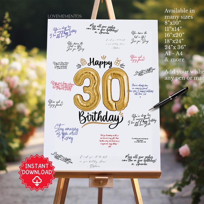 30th Birthday Sign - Etsy