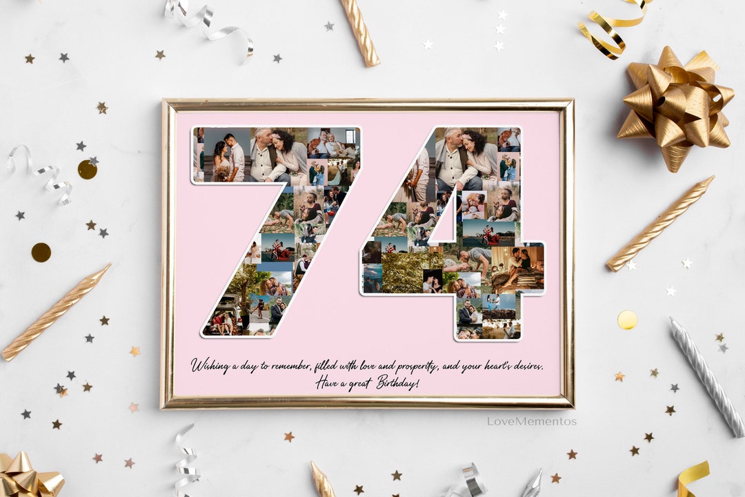 74th Birthday Gift for Her & Him, 74 Year Old Gift for Men Women, Happy ...
