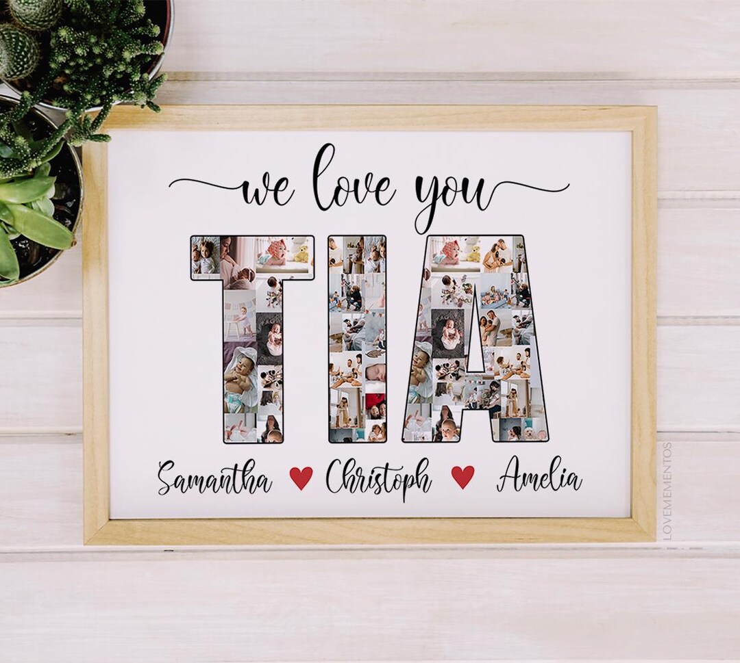 Tia Photo Collage Gift From Niece Nephew Baby Kids, Tia Era Gifts, Tia ...