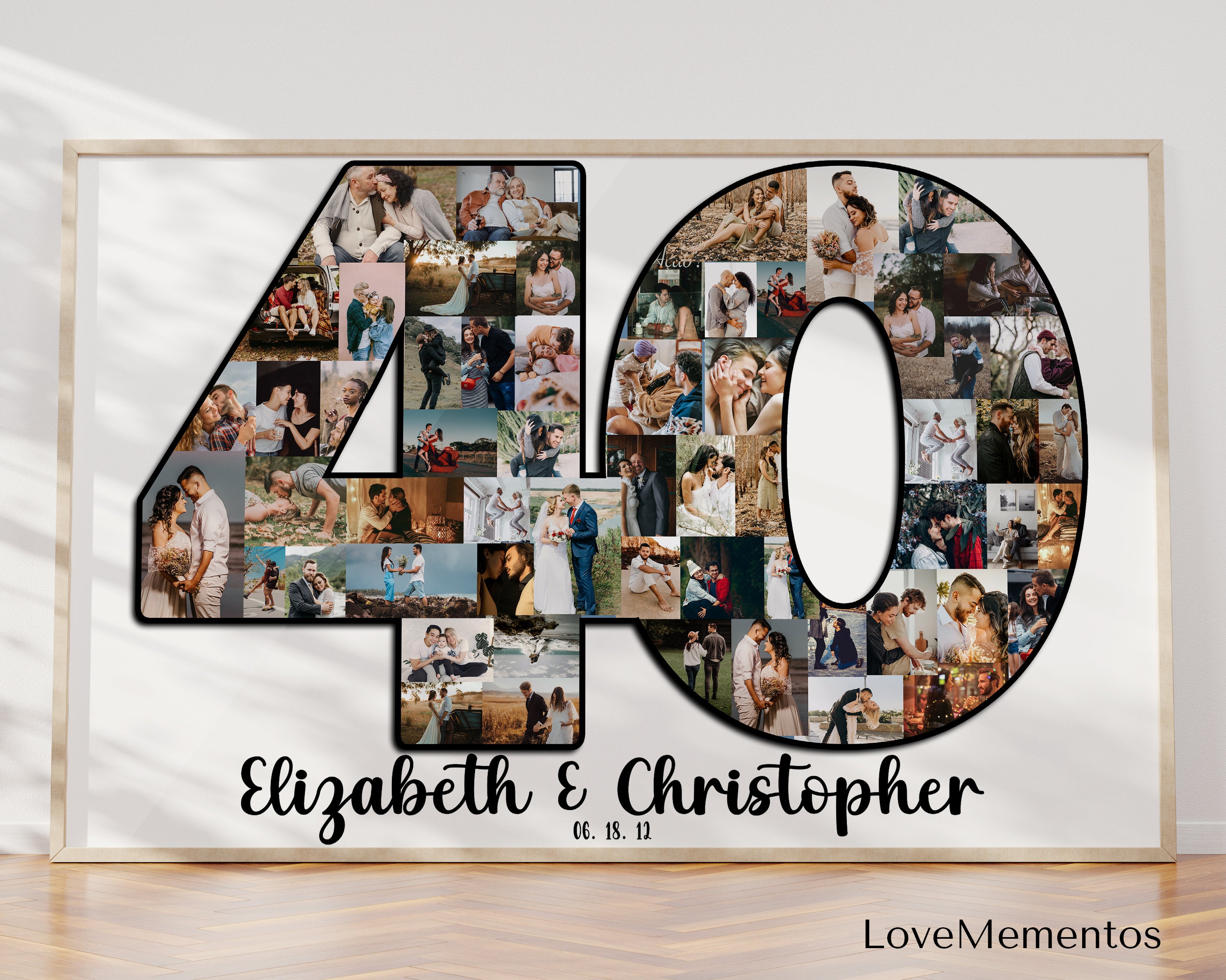 40th Anniversary Gifts for Couples 40 years Wedding | Etsy