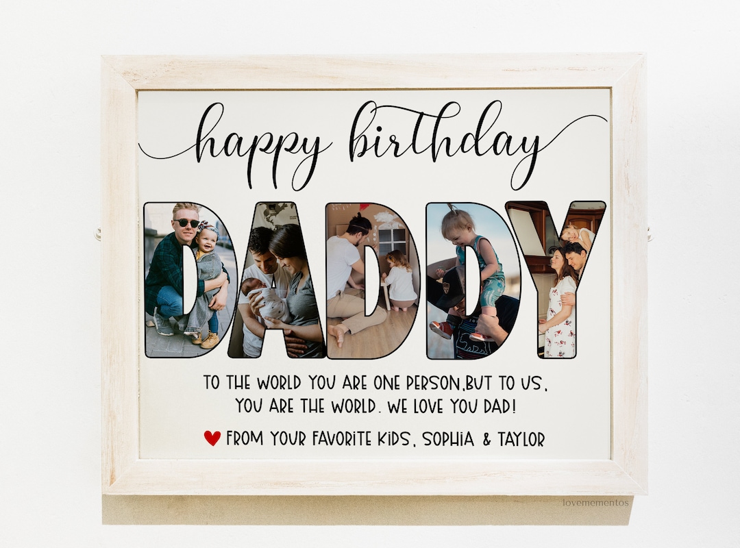 Birthday Gift for Dad From Kids, Daddy Birthday Gift From Son Baby ...
