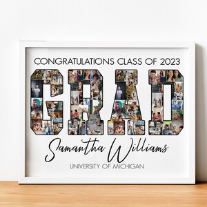 Graduation Photo Collage, Personalized Graduation Photo Backdrop, Grad ...