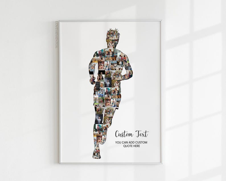 Male Runner Gifts, Running Coach Photo Collage, Running Enthusiast ...