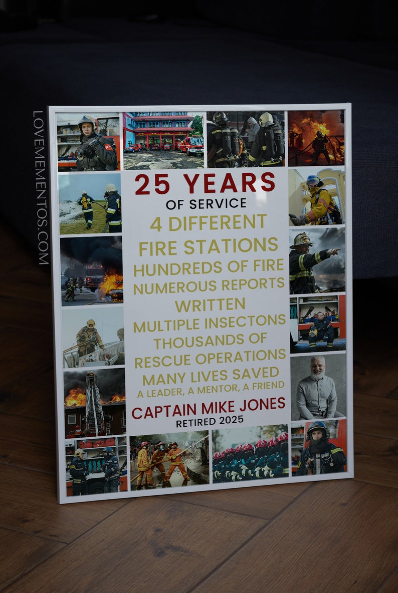 Firefighter Retirement Party Gift Decorations, Firefighter Promotion ...