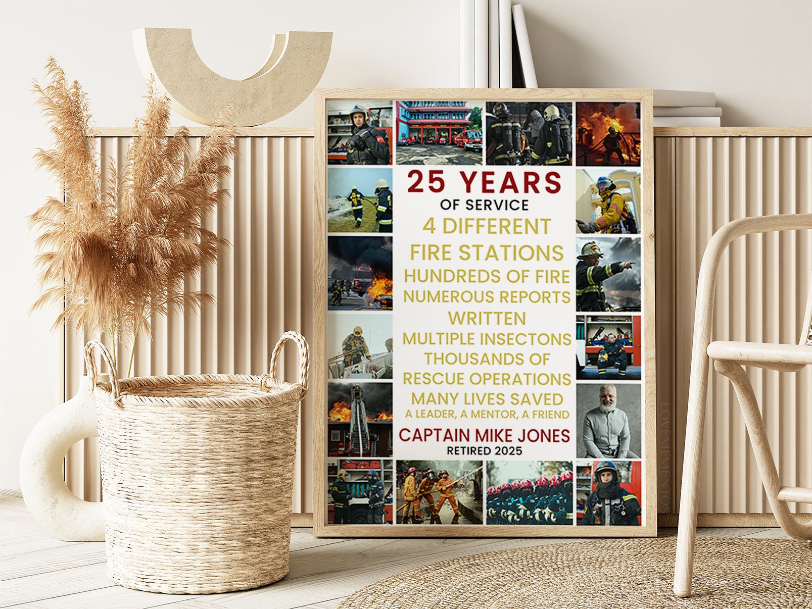 Firefighter Retirement Party Gift Decorations, Firefighter Promotion ...