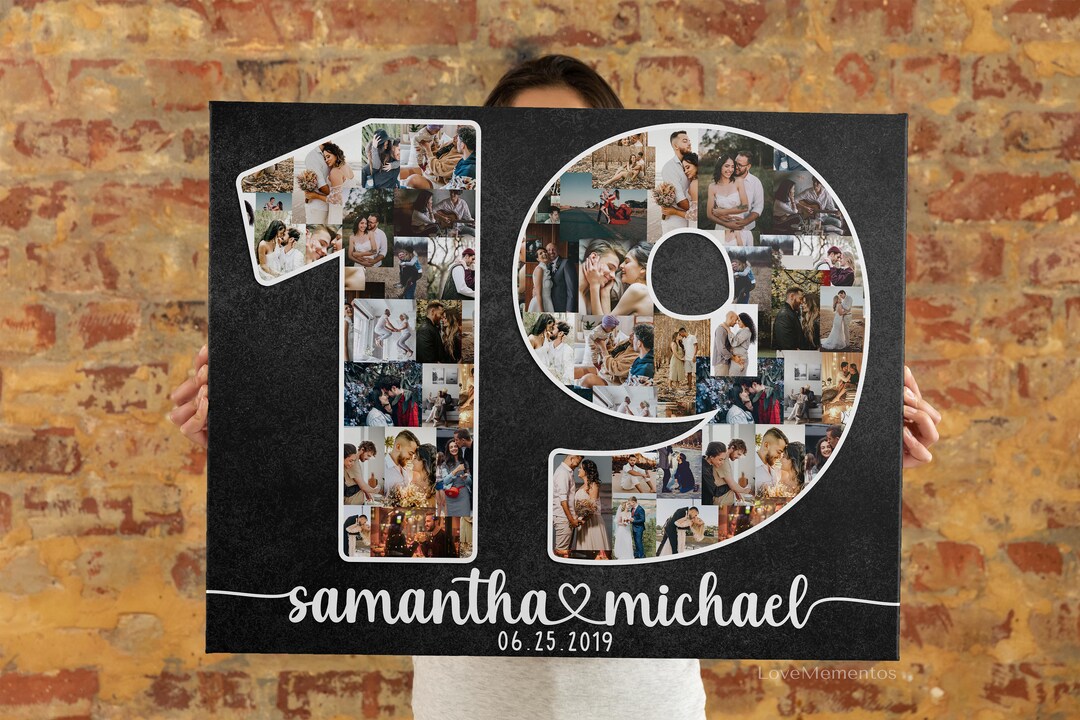 19th Anniversary Gift for Him Husband Her Wife, 19 Years Wedding ...