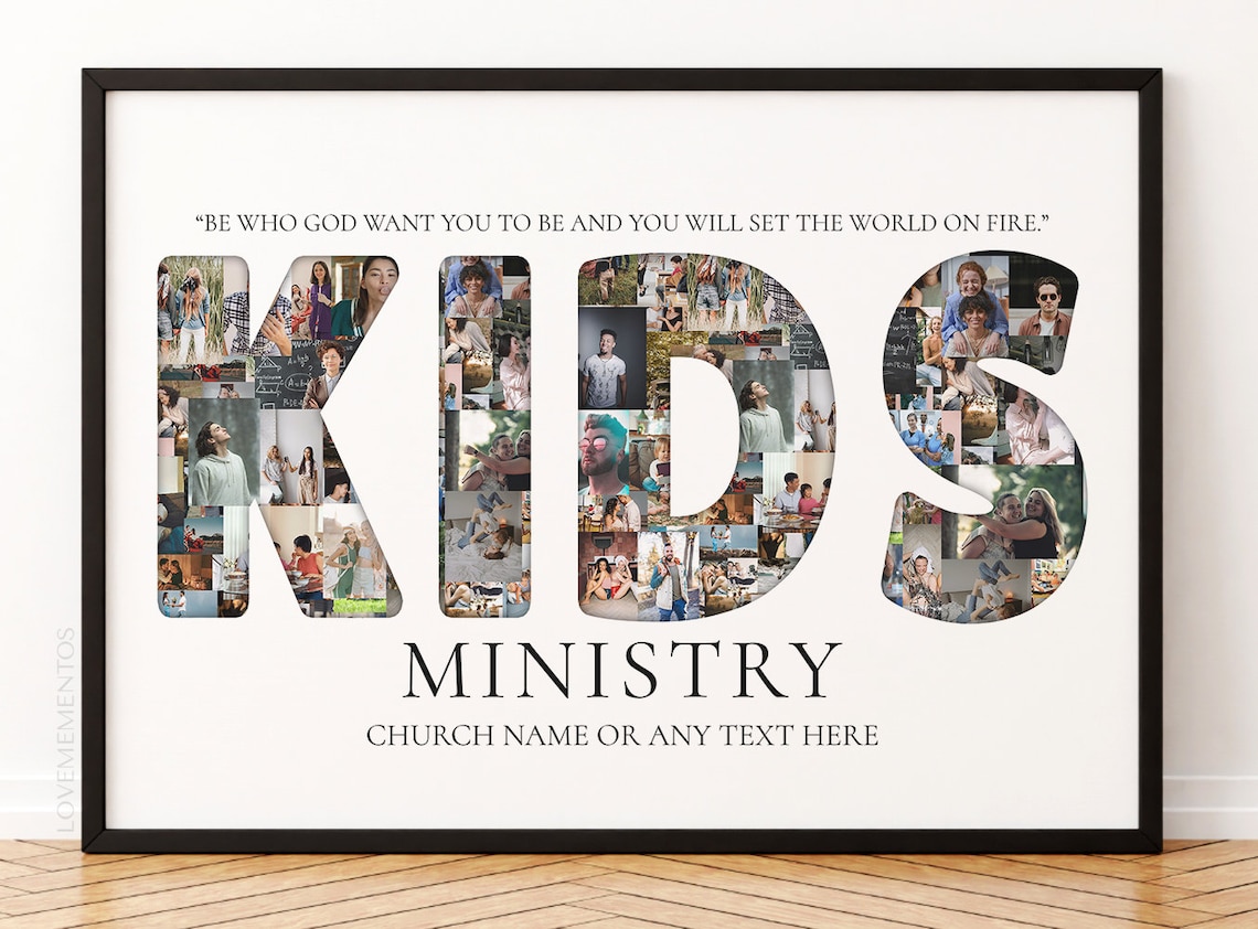 Kids Ministry Gifts Custom Photo Collage, Children's Ministry Pastor ...